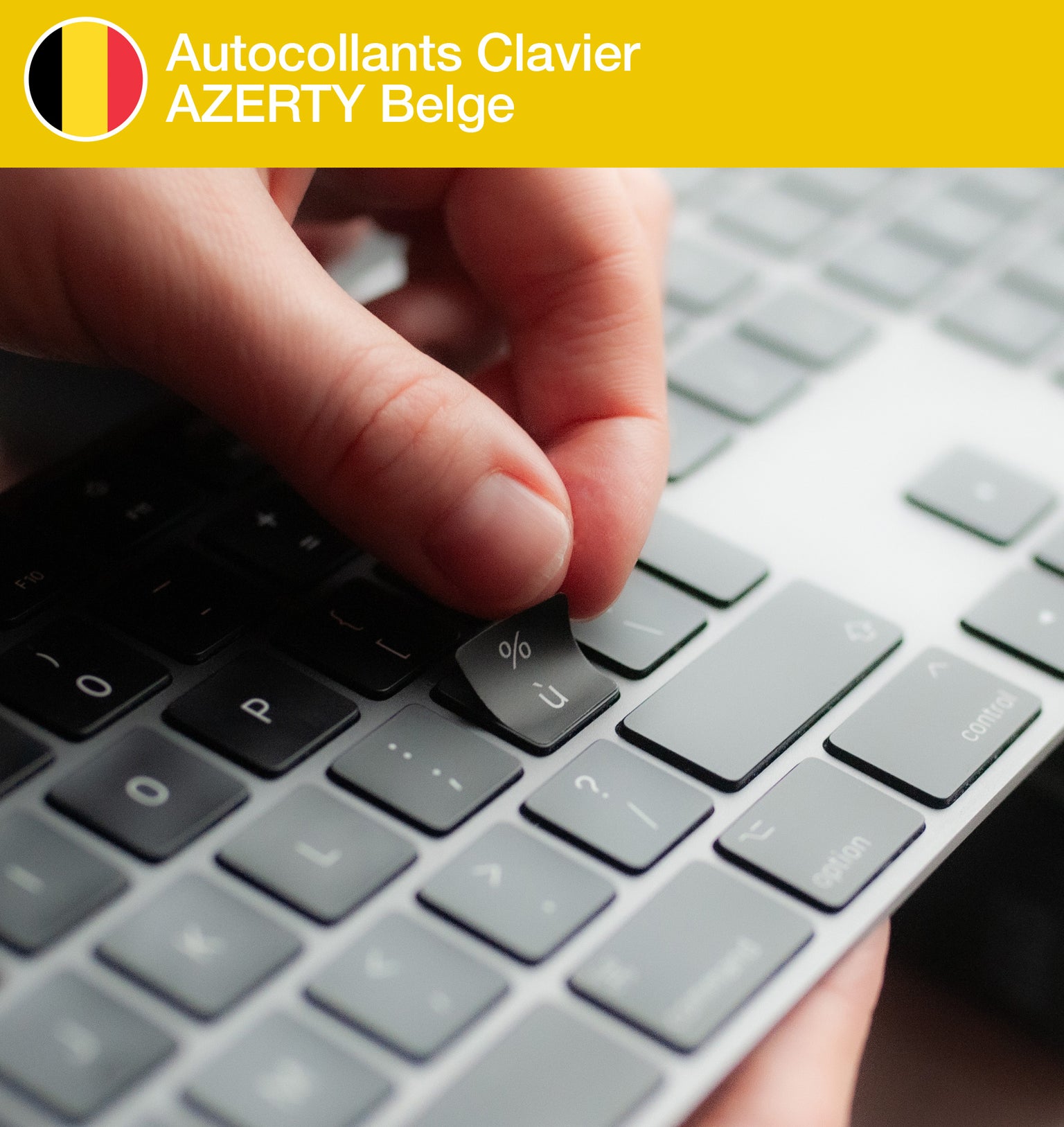 Stickers Autocollants Clavier AZERTY Belge | Keyshorts