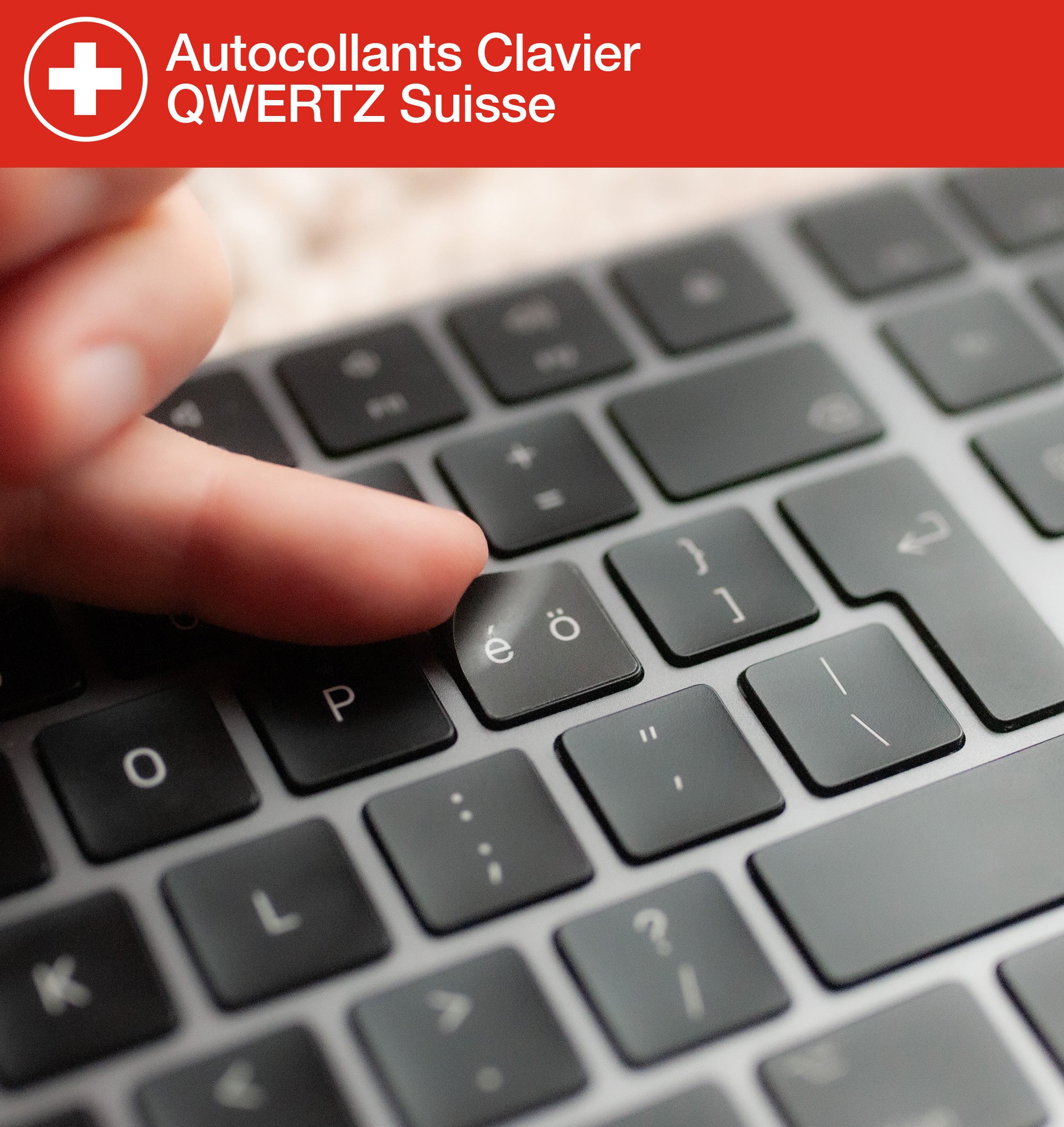 Stickers Autocollants Clavier QWERTZ Suisse | Keyshorts