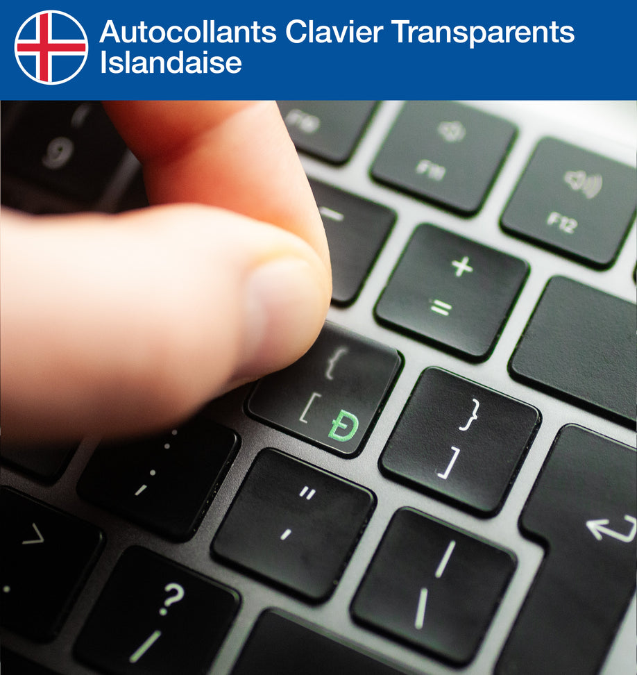 Stickers Autocollants Clavier Transparents Islandaise • Keyshorts
